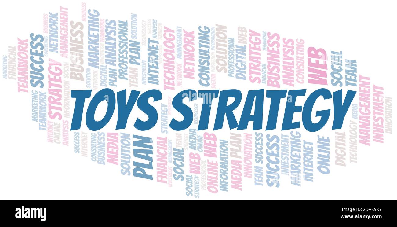 Toys Strategy word cloud create with the text only Stock Vector Image ...