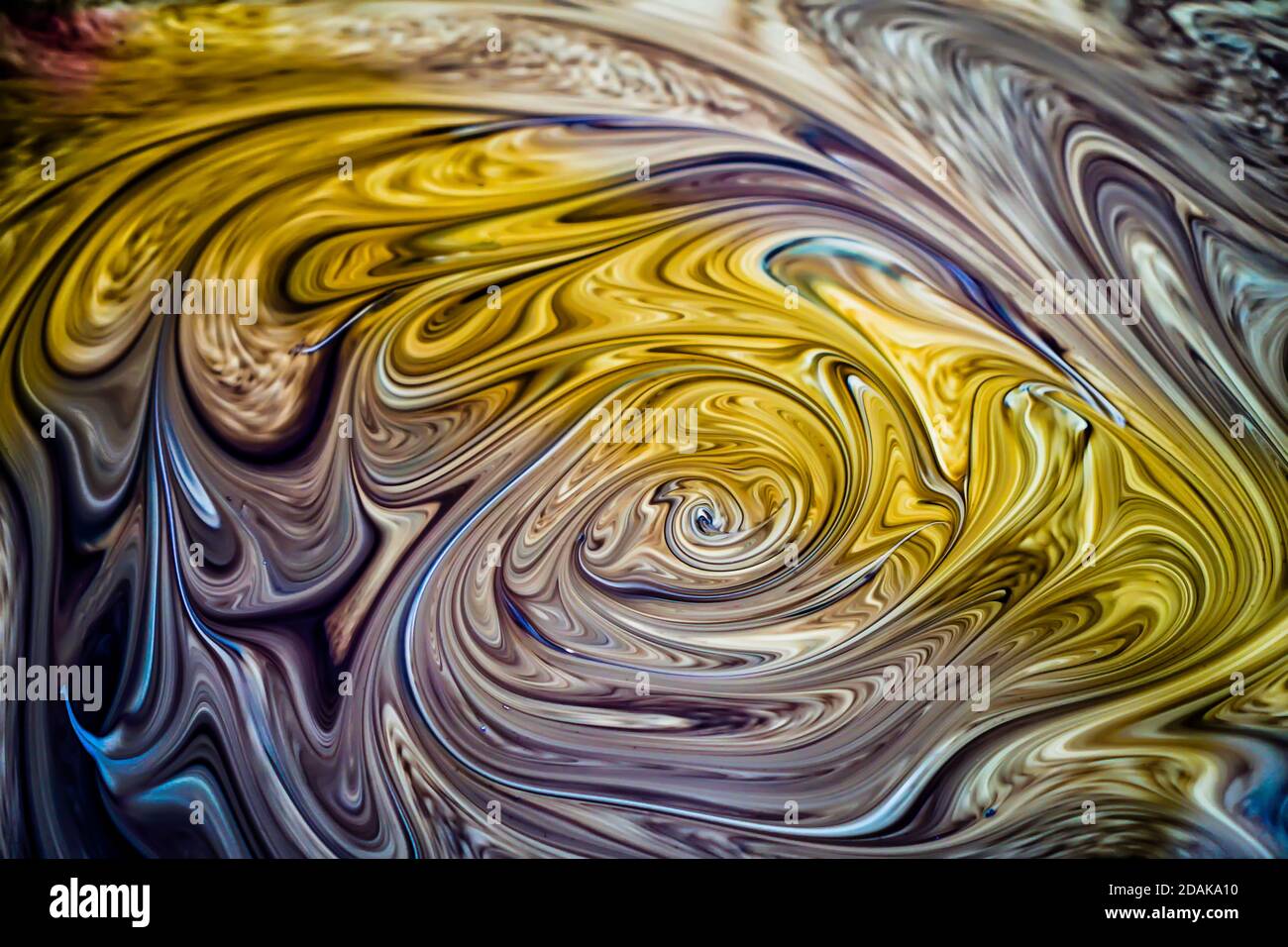 Engine oil that has been changed and mixed with water creates beautiful ...