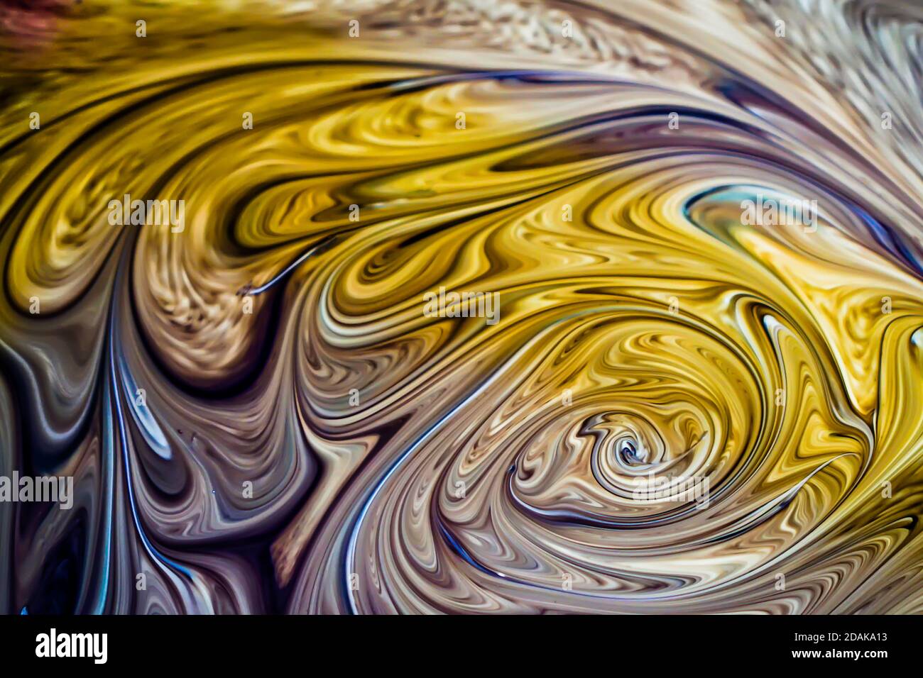 Engine oil that has been changed and mixed with water creates beautiful ...