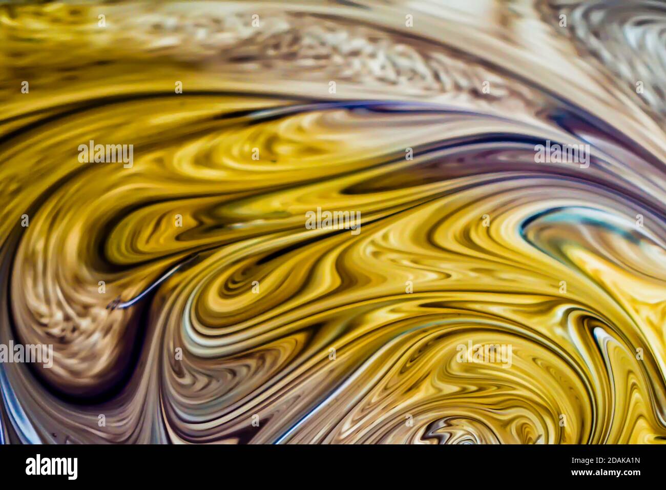 Engine oil that has been changed and mixed with water creates beautiful ...