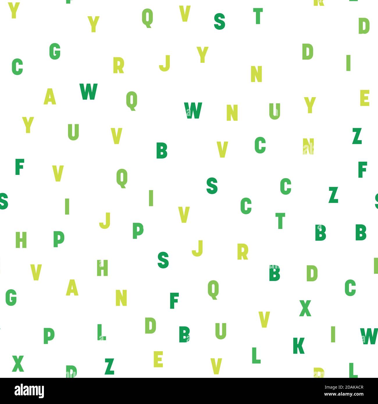 Seamless pattern of colorful letters. Random order signs. Vector ...