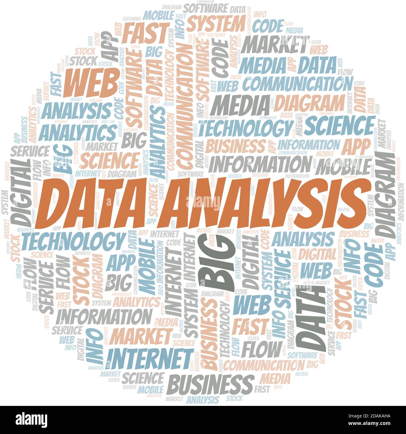 Data Analysis vector word cloud, made with the text only Stock Vector ...