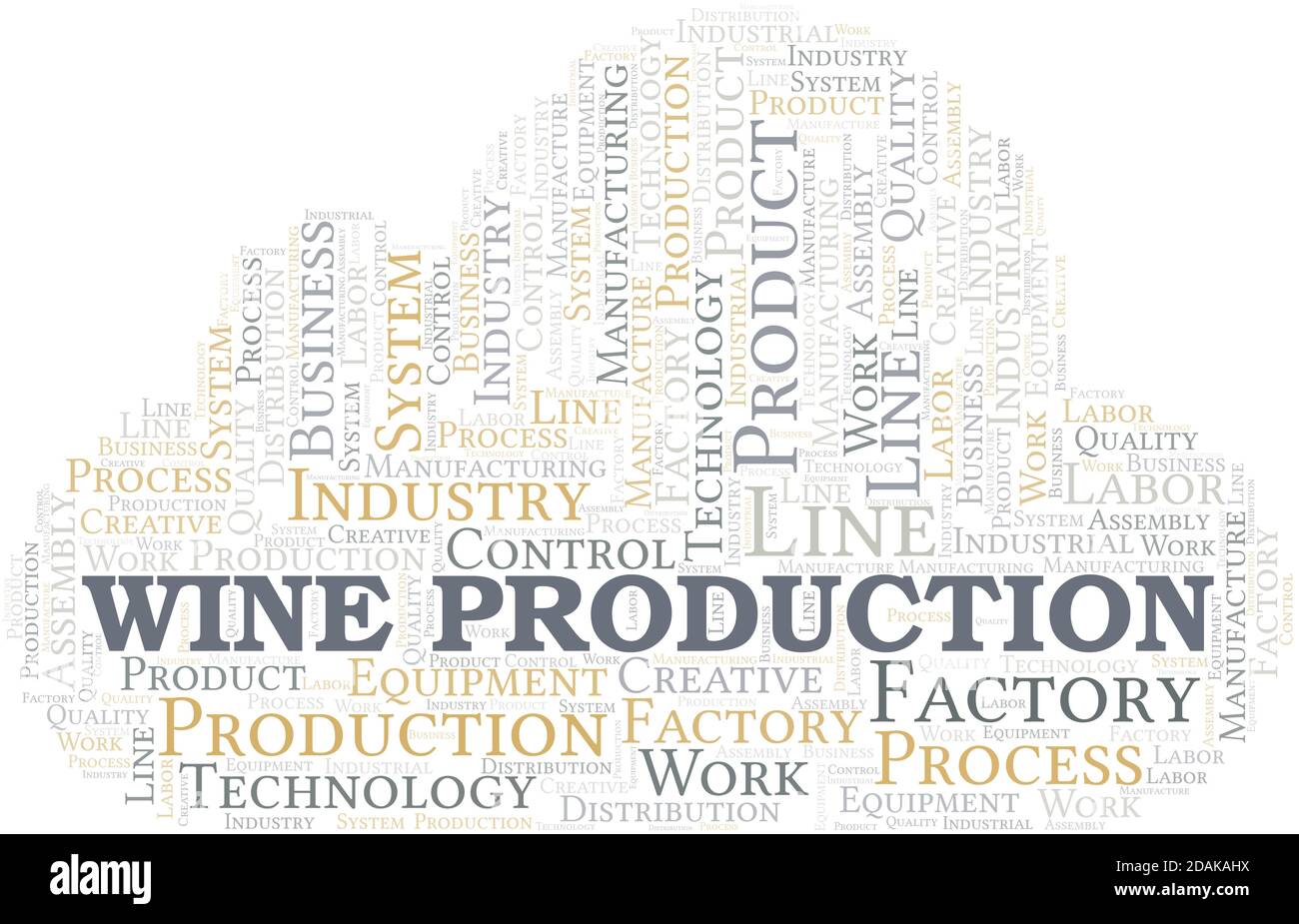 Wine Production word cloud create with the text only Stock Vector Image ...