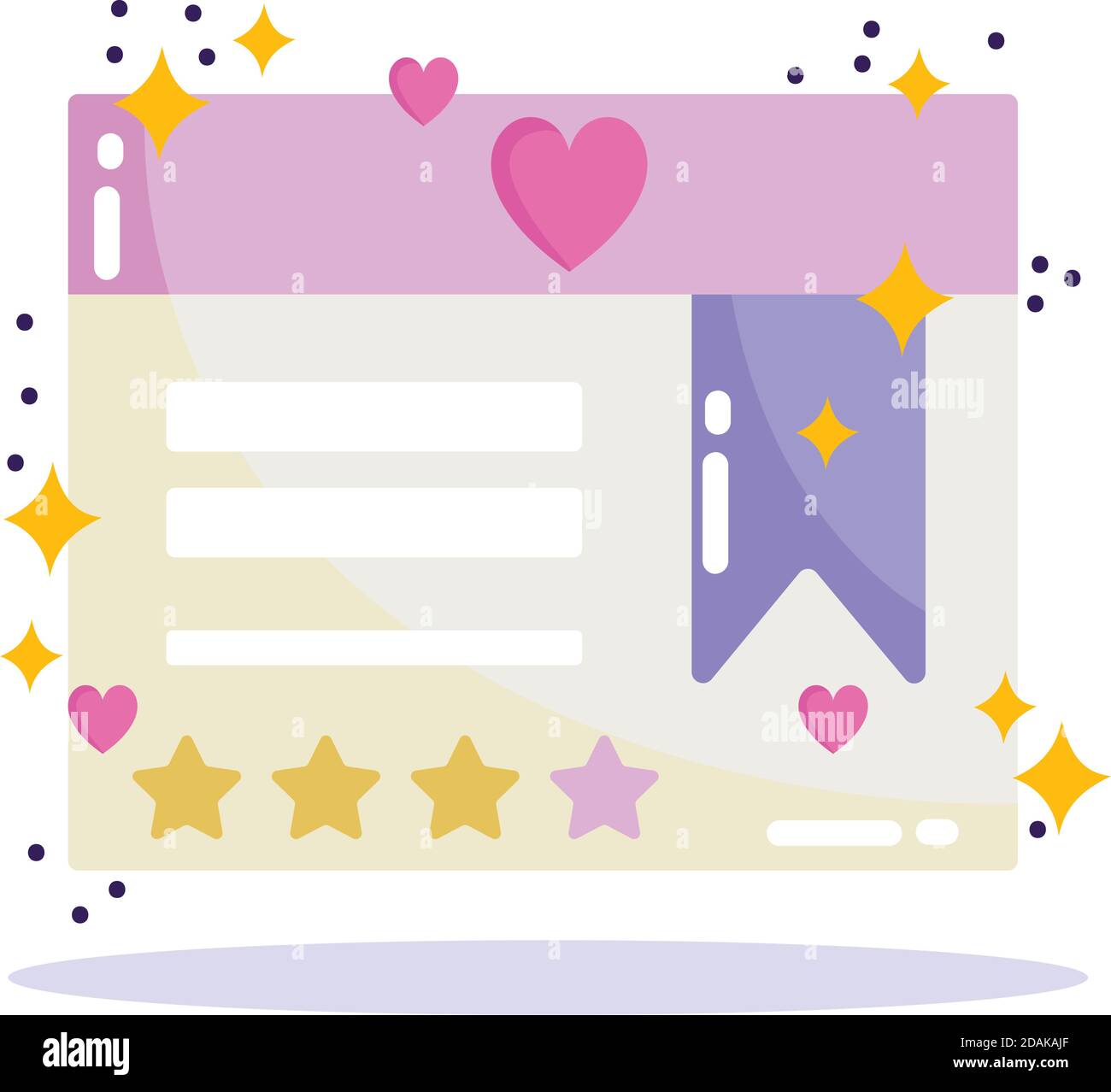 social media, website content in cartoon style vector illustration ...