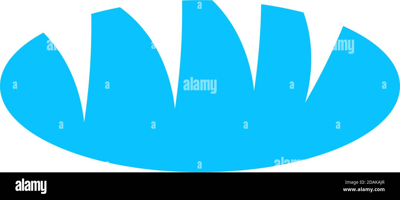 Bread icon flat. Blue pictogram on white background. Vector ...