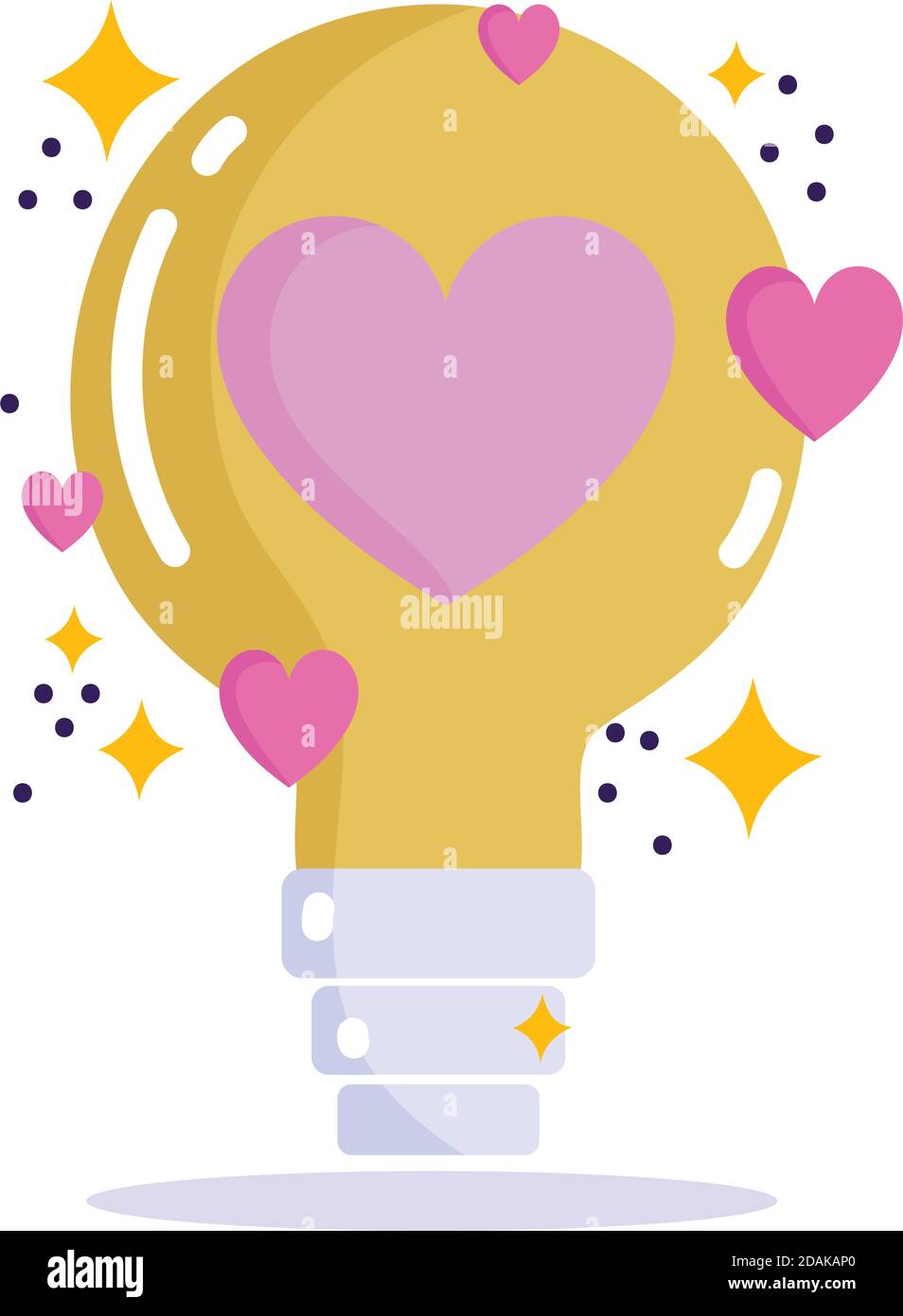 social media, light bulb creativity in cartoon style vector ...