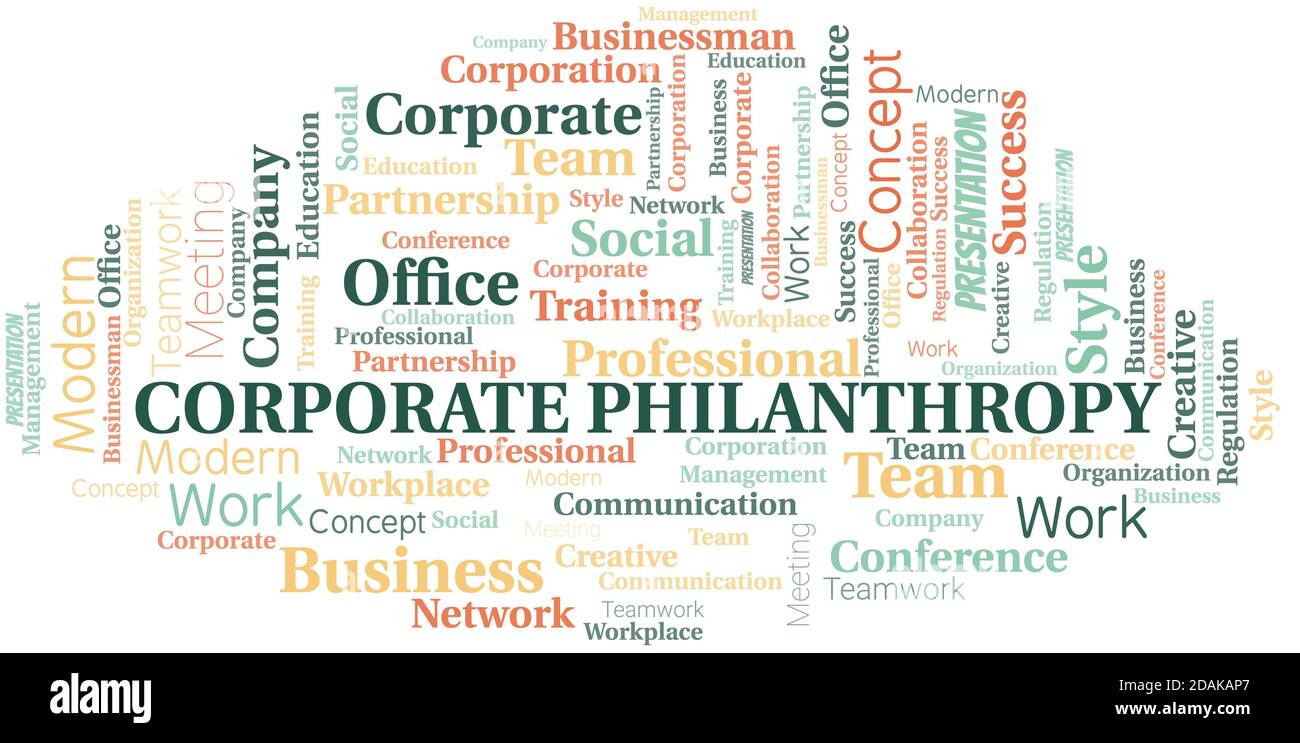 Corporate Philanthropy vector word cloud, made with the text only Stock ...