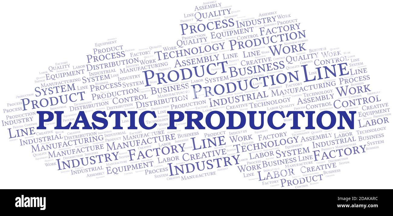 Plastic Production word cloud create with the text only Stock Vector ...