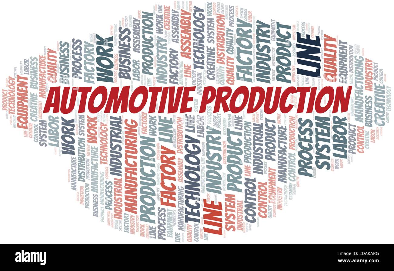 Automotive Production word cloud create with the text only Stock Vector ...