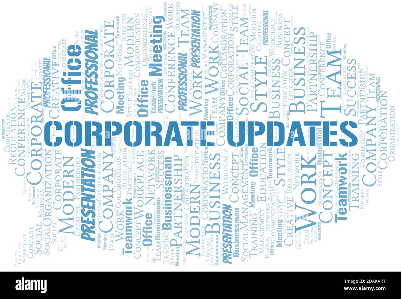Corporate Updates vector word cloud, made with the text only Stock ...