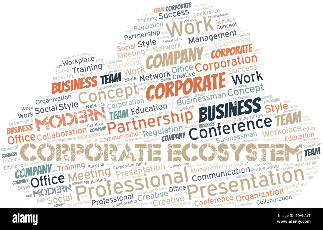 Corporate Ecosystem vector word cloud, made with the text only Stock ...
