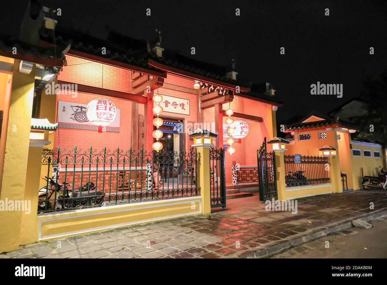 The Chinese Assembly Hall at night time, Hoi An, Vietnam, Asia Stock ...