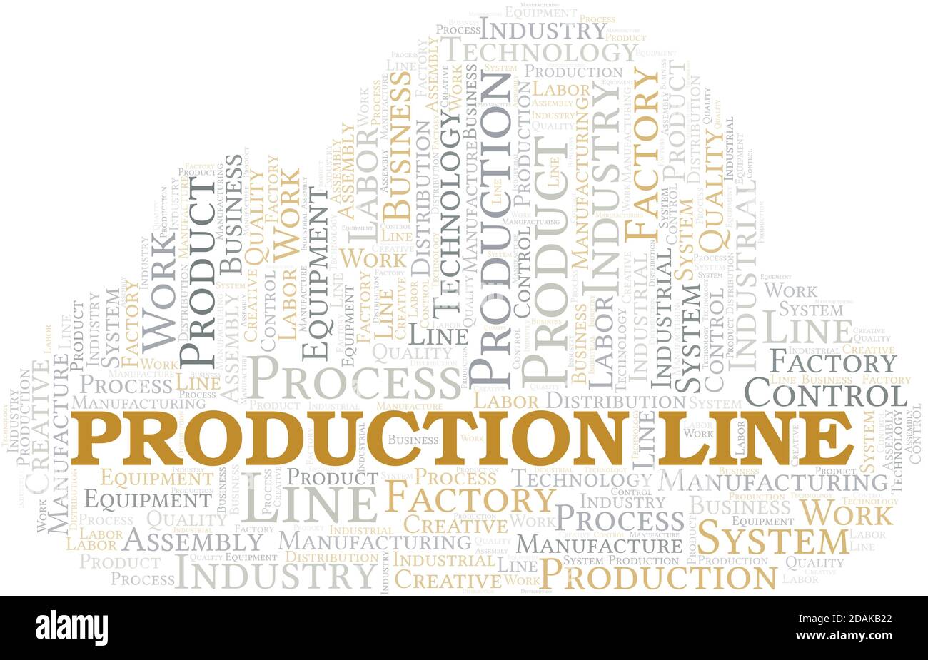 Production Line word cloud create with the text only Stock Vector Image ...