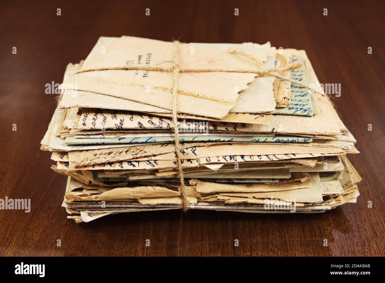 Bunch of paper mails in time of Two World War Stock Photo - Alamy