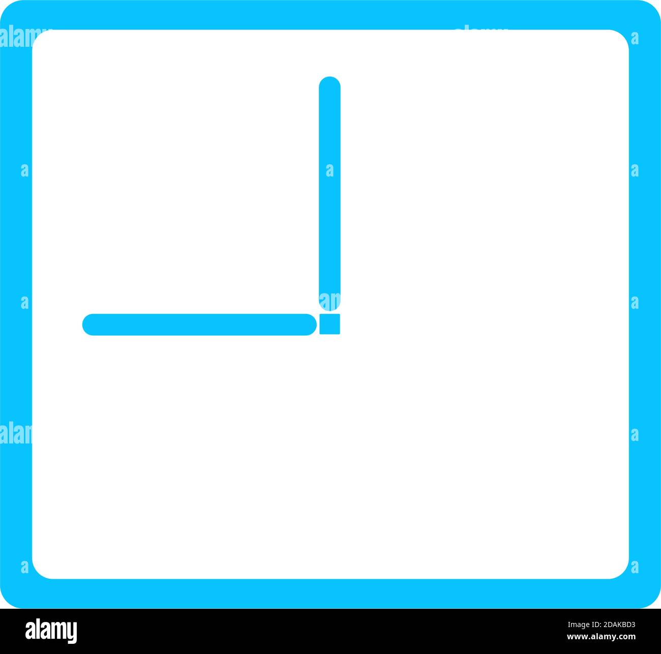 Time icon flat. Blue pictogram on white background. Vector illustration ...