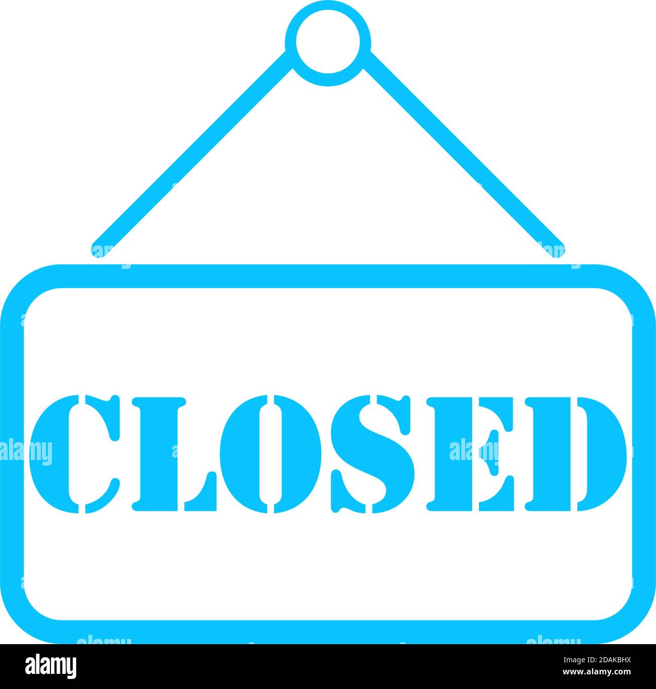 Closed plate icon flat. Blue pictogram on white background. Vector ...