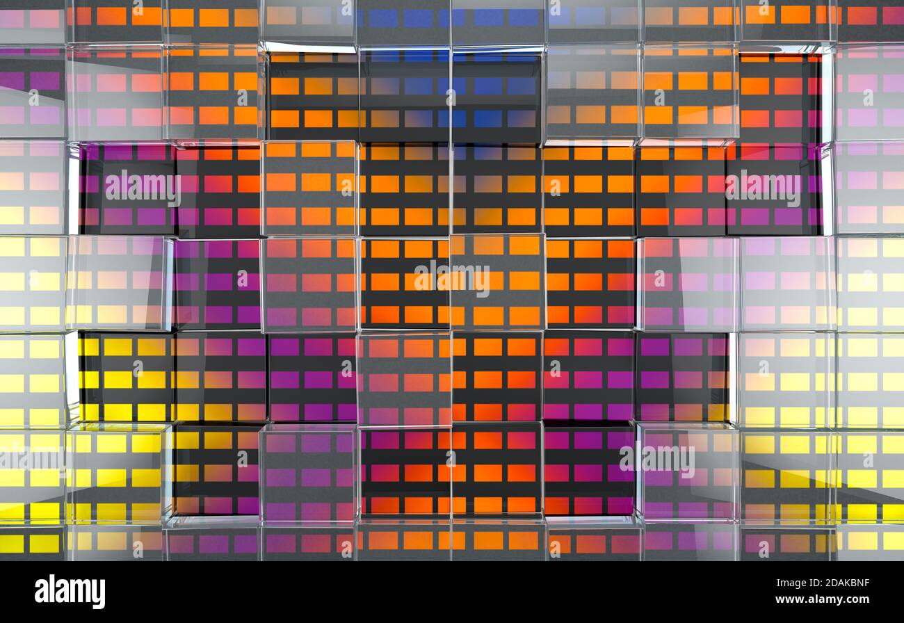 Abstract background of transparent and translucent cubes Stock Photo ...