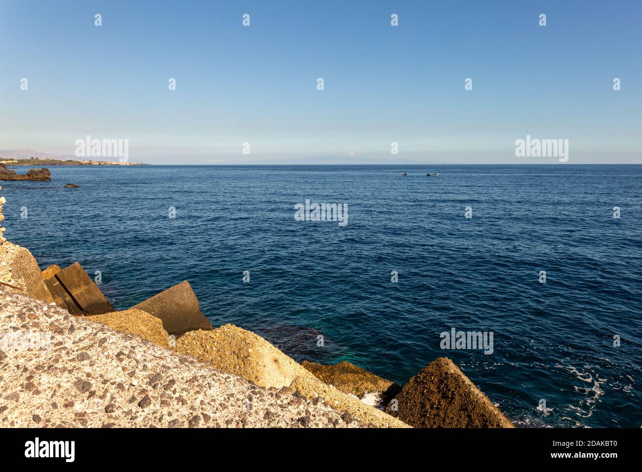 the coast and the splendid blue Sicilian sea Stock Photo - Alamy