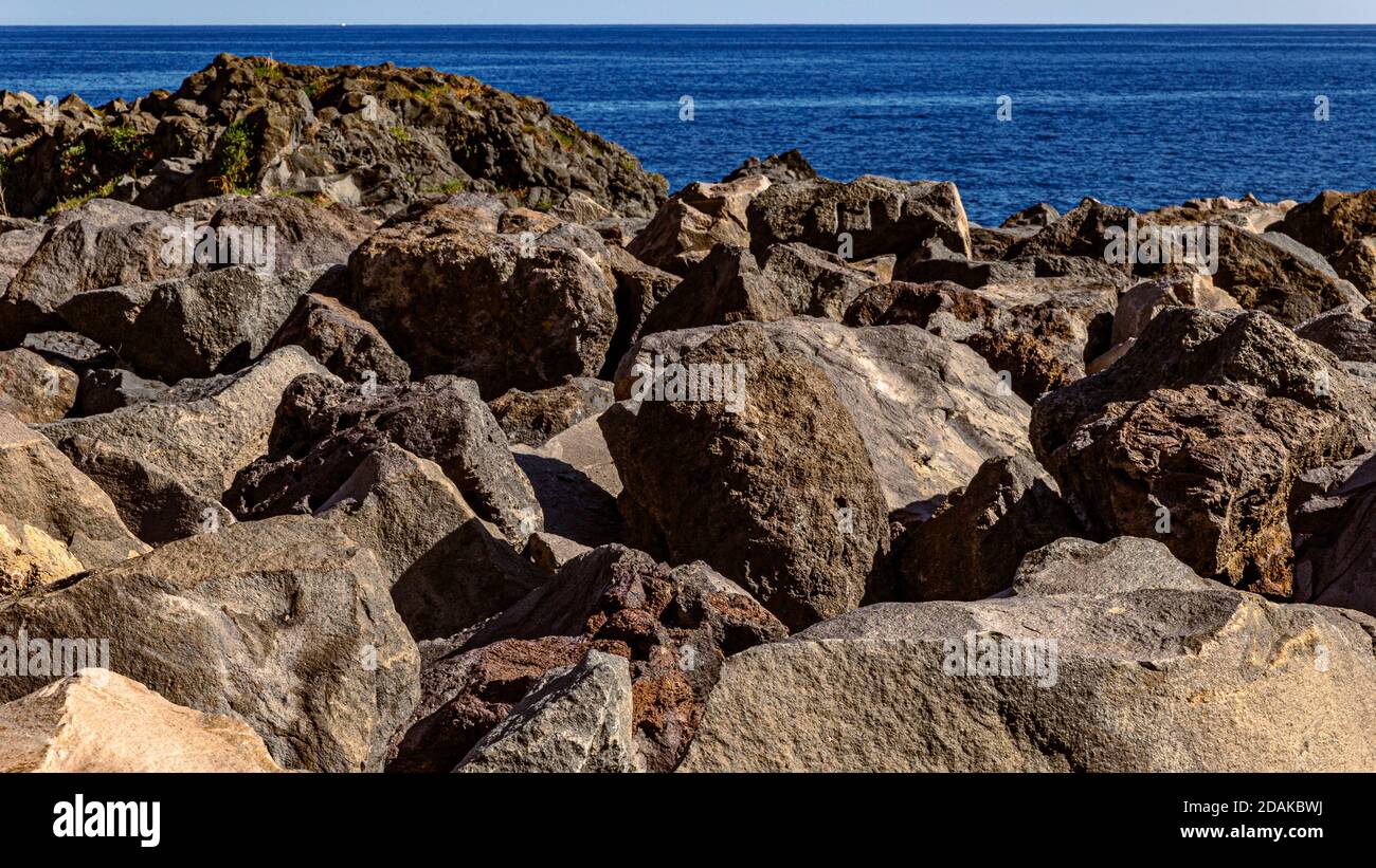 the coast and the splendid blue Sicilian sea Stock Photo - Alamy