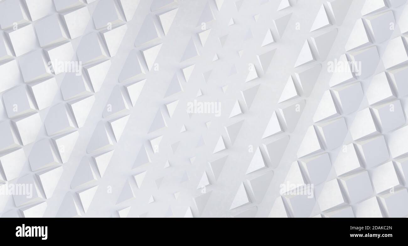 Abstract design Polygonal blank structure. White abstract background.3d ...