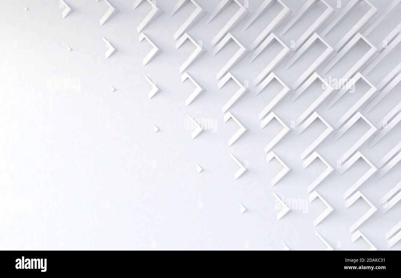 Abstract design Polygonal blank structure. White abstract background.3d ...