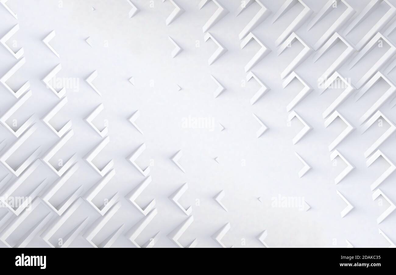 Abstract design Polygonal blank structure. White abstract background.3d ...