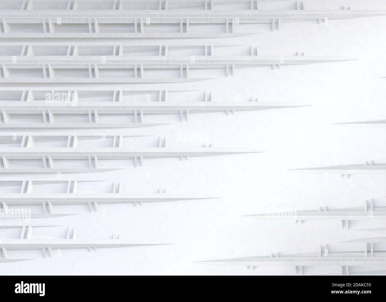 Abstract design Polygonal blank structure. White abstract background.3d ...