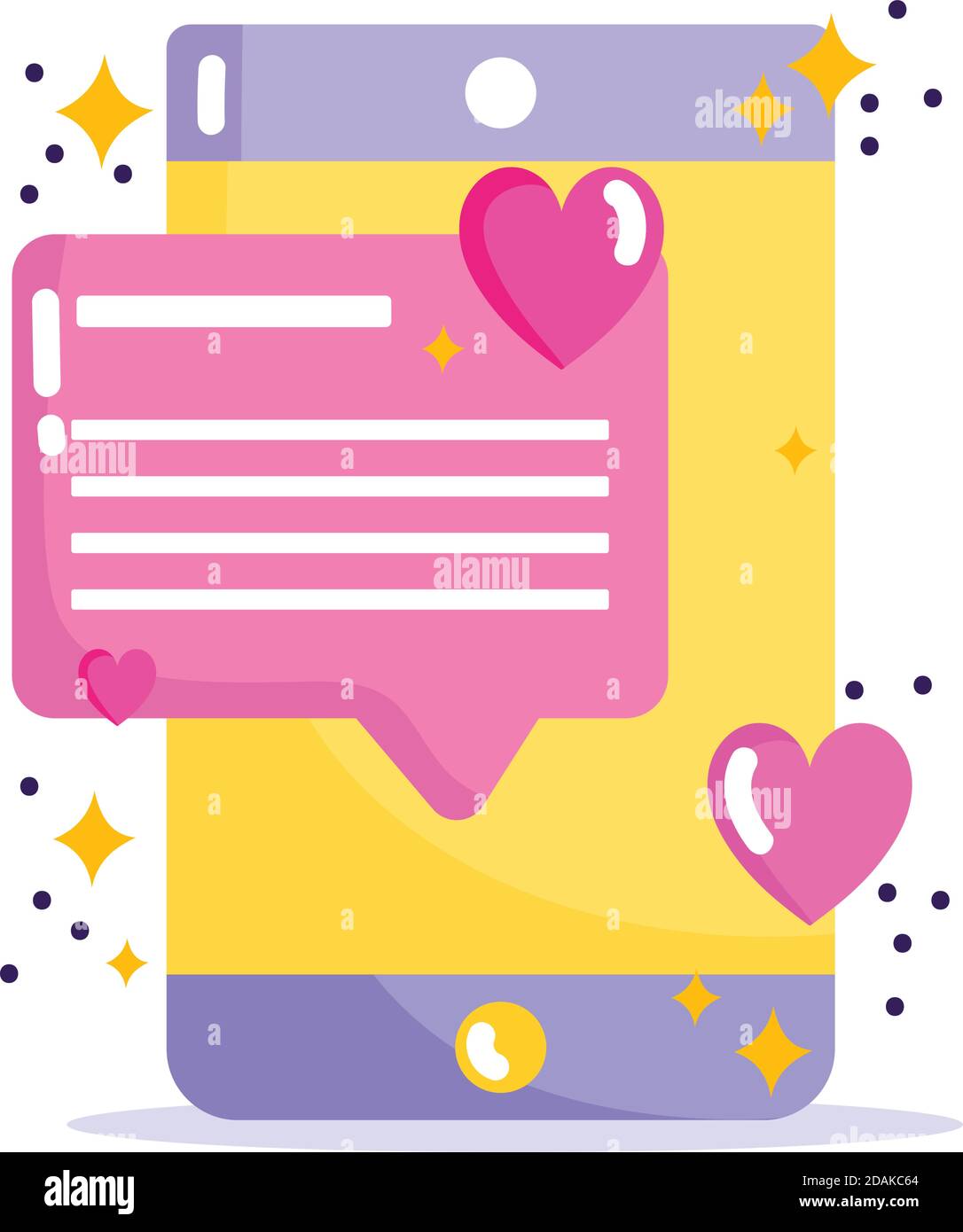 social media, smartphone message sms and textting in cartoon style ...