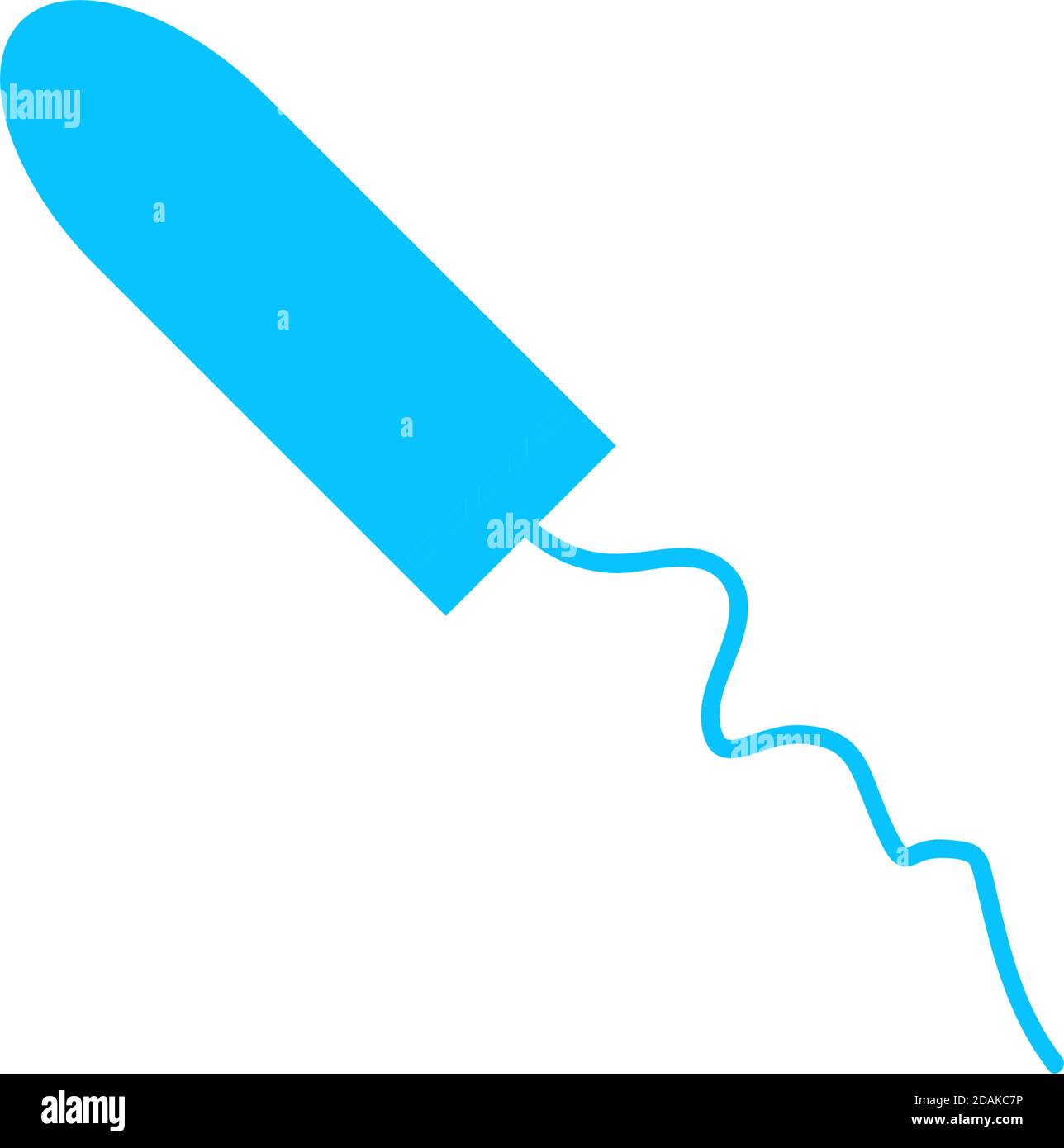Tampon icon flat. Blue pictogram on white background. Vector ...