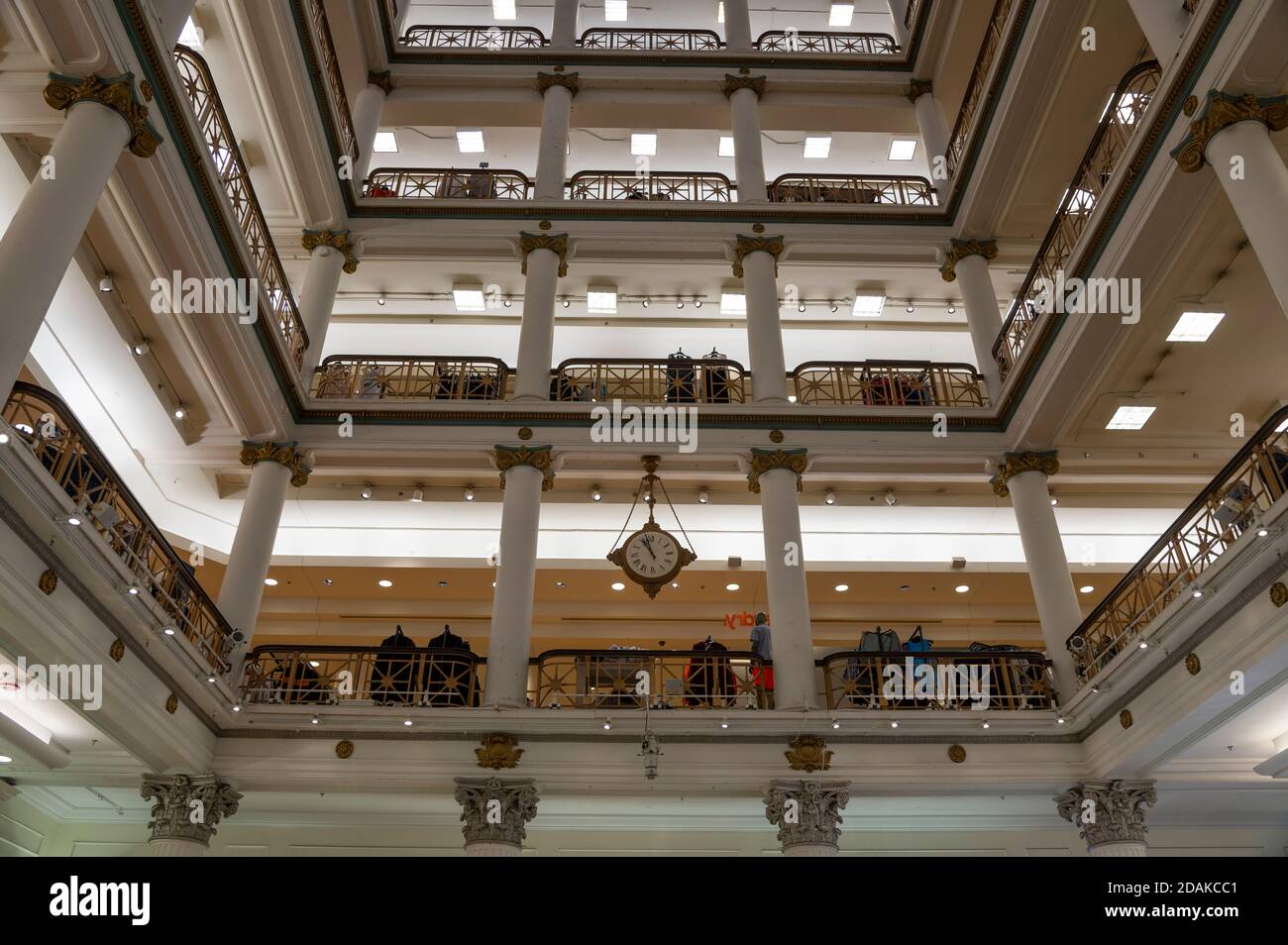 Interior of inside of Marshall Field in Chicago Stock Photo - Alamy