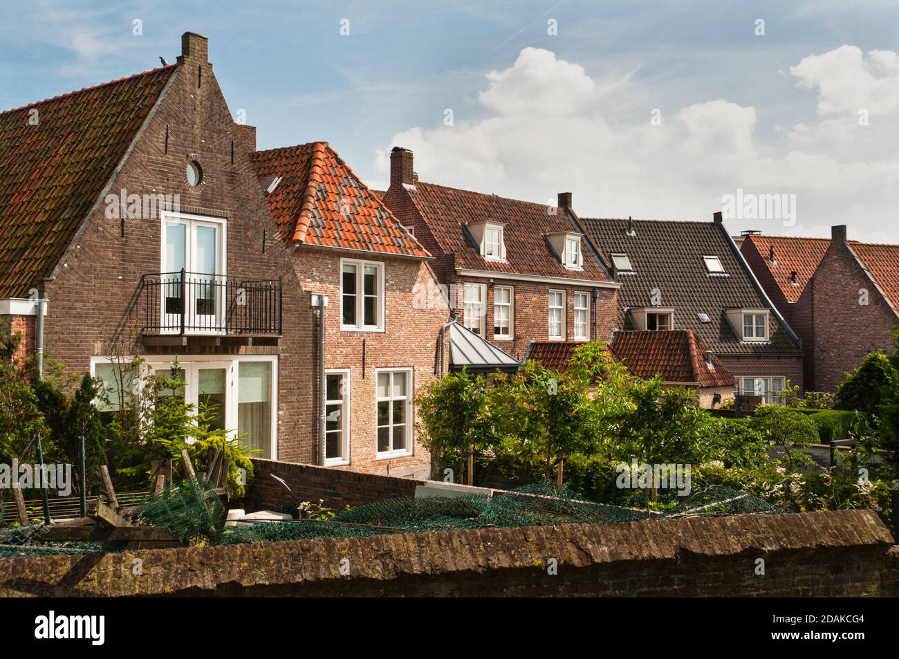 Medieval Dutch Houses in the Town of Heusden in the Netherlands Stock ...