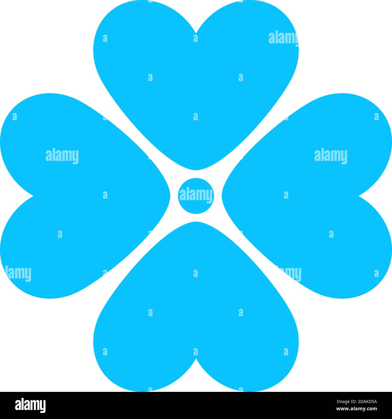 Flower icon flat. Blue pictogram on white background. Vector ...