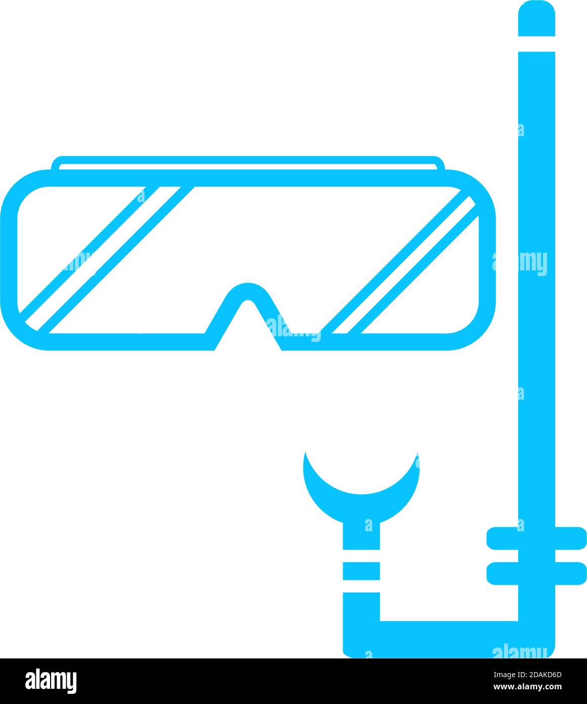 Diver icon flat. Blue pictogram on white background. Vector ...