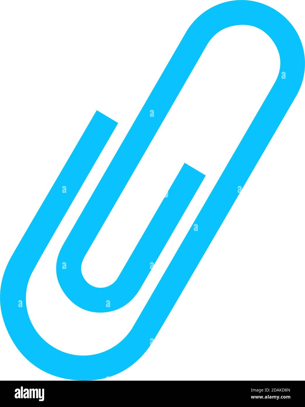 Clip icon flat. Blue pictogram on white background. Vector illustration ...