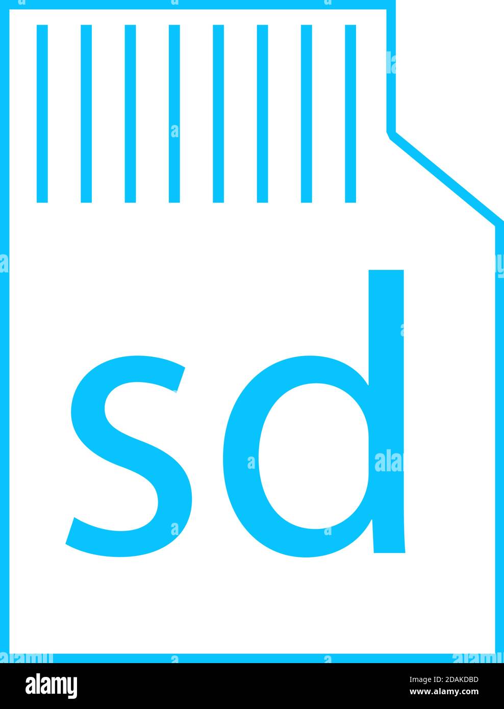 Micro sd card icon flat. Blue pictogram on white background. Vector ...