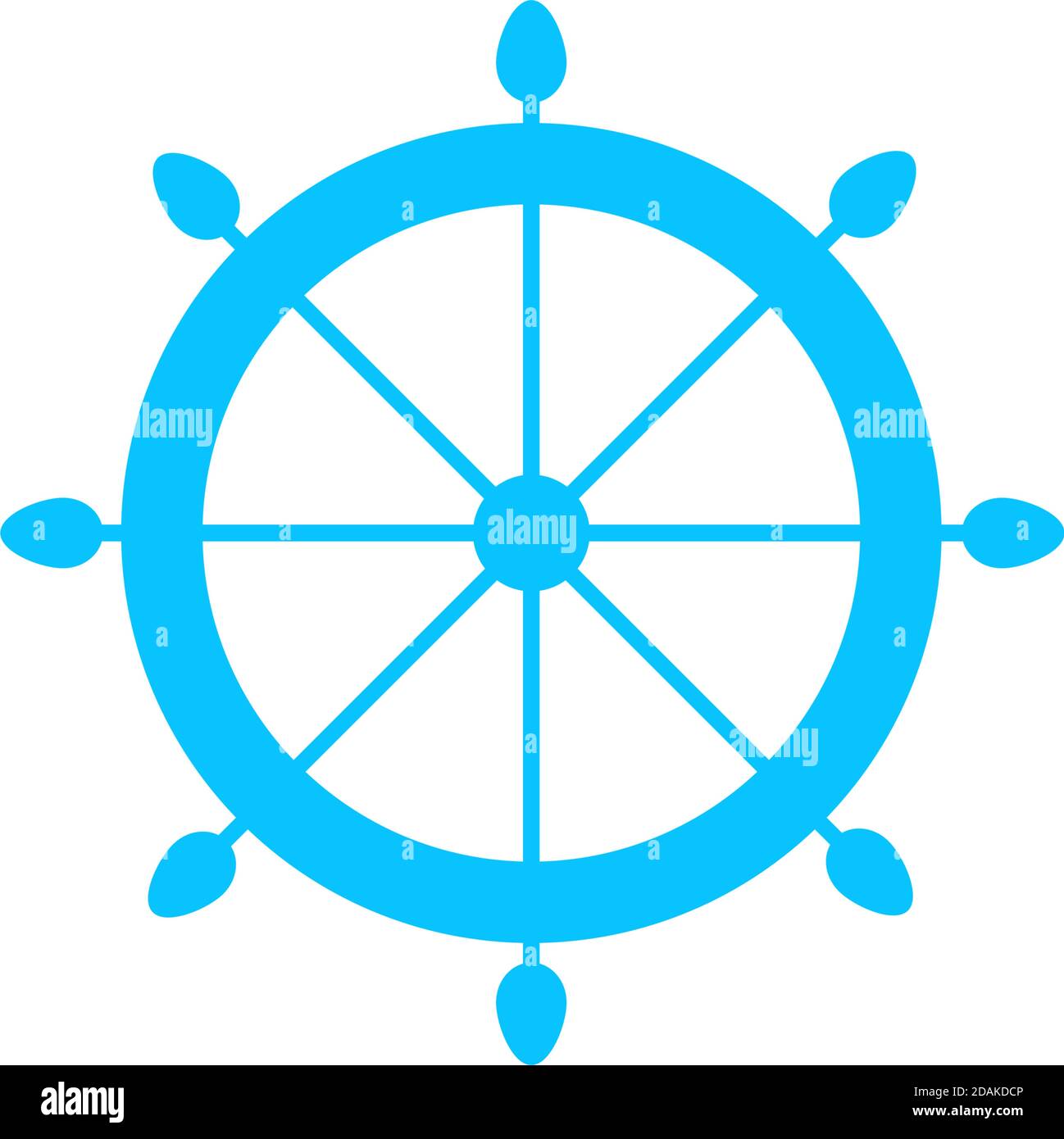 Helm icon flat. Blue pictogram on white background. Vector illustration ...