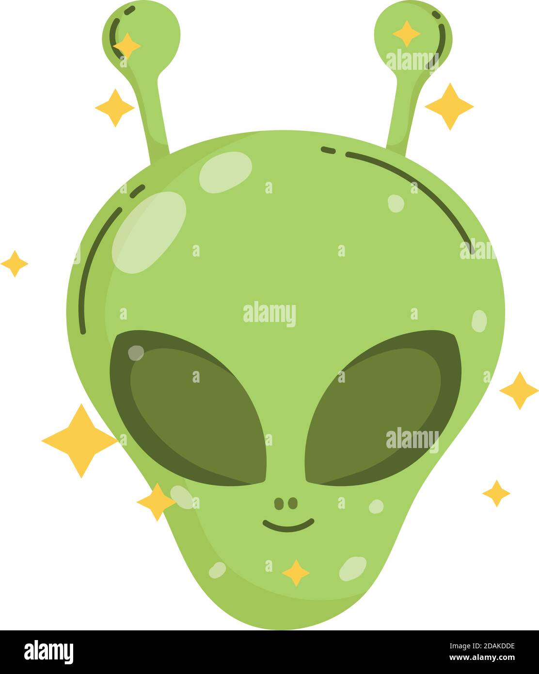 alien character space galaxy astronomy in cartoon style vector ...