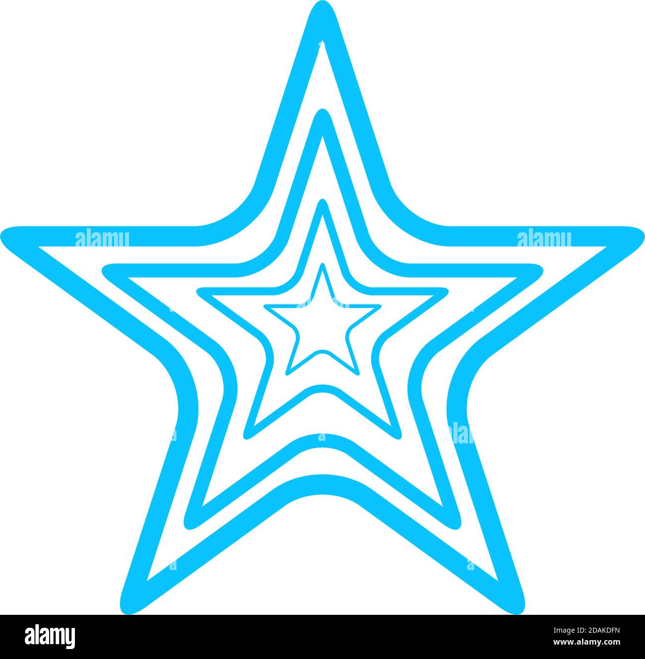 Star icon flat. Blue pictogram on white background. Vector illustration ...
