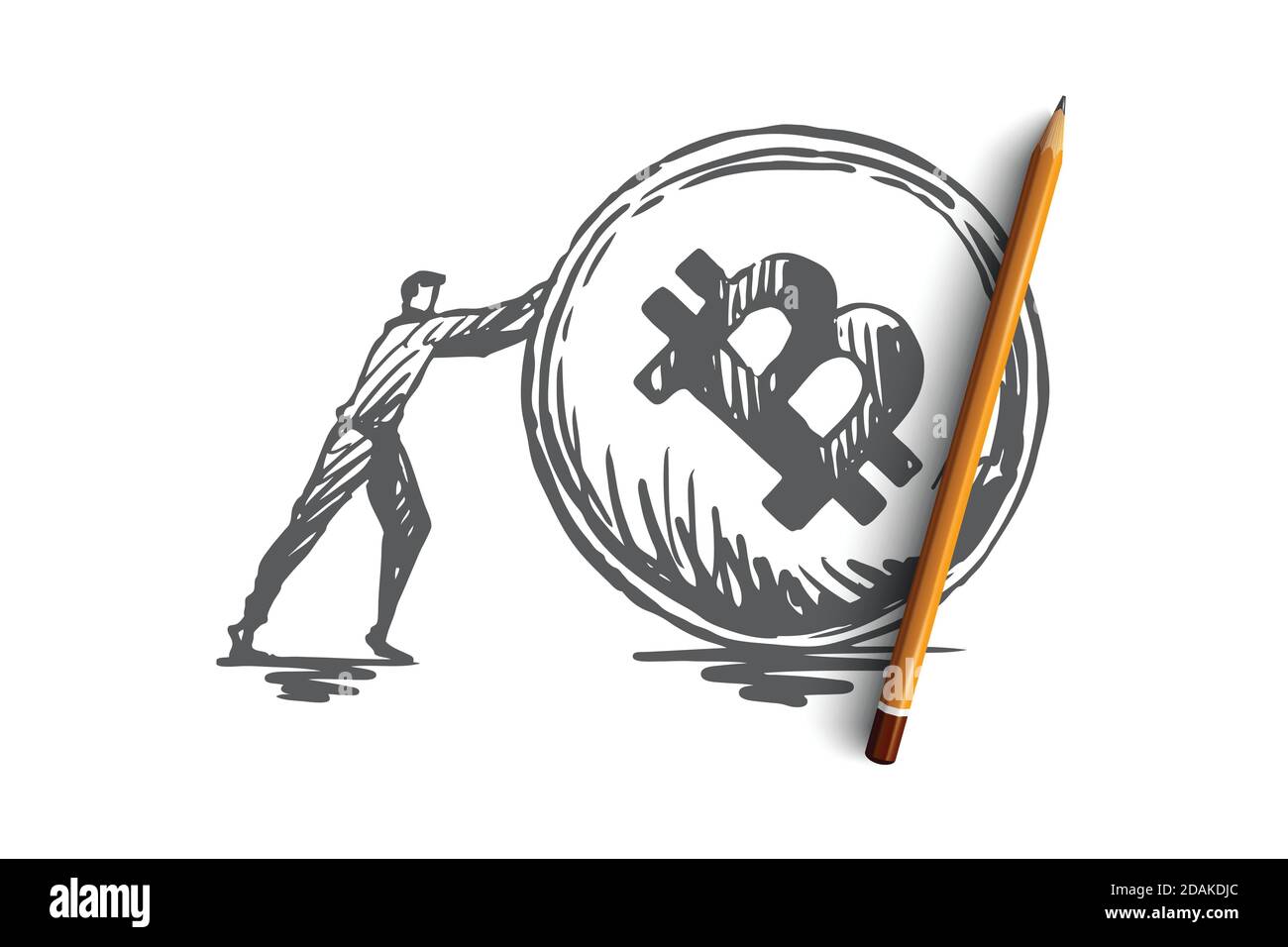 Transactions, payment, finance, digital, electronic concept. Hand drawn ...