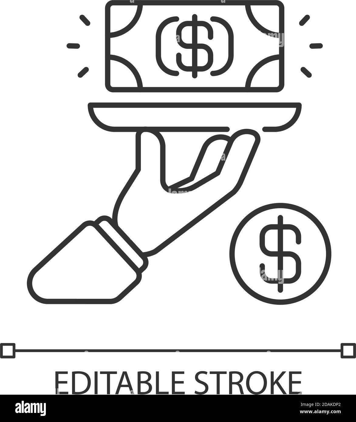 Service fee linear icon Stock Vector Image & Art - Alamy