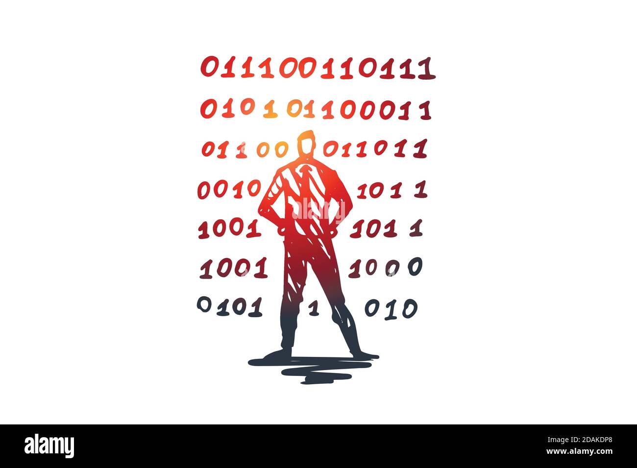 Source code, software, program, development, computer concept. Hand ...