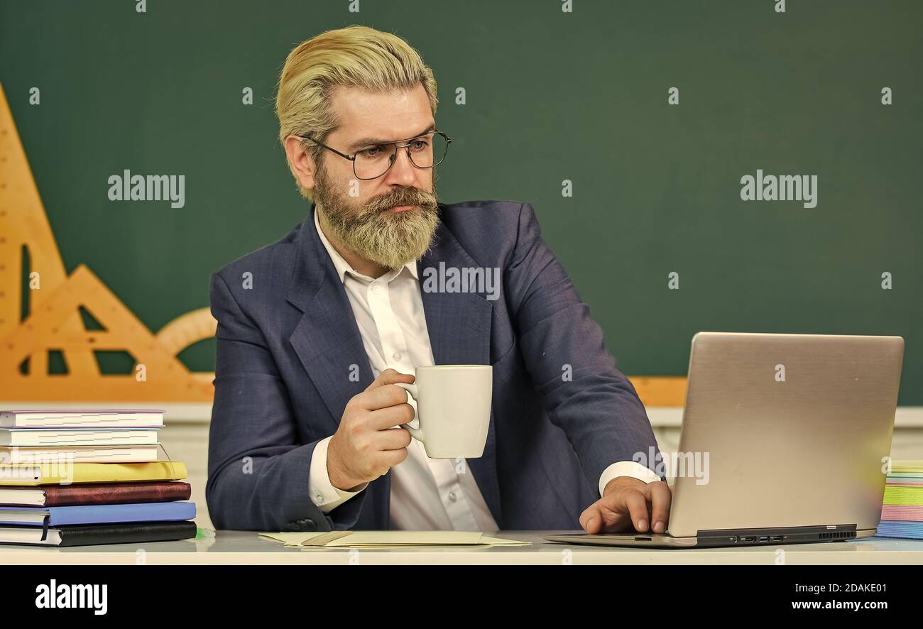 Watch video for step by step tutorial. Handsome man use modern ...