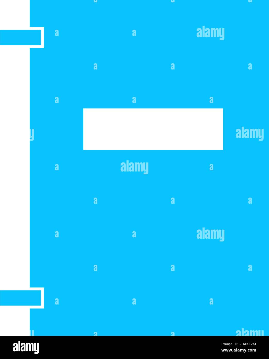 Notebook icon flat. Blue pictogram on white background. Vector ...