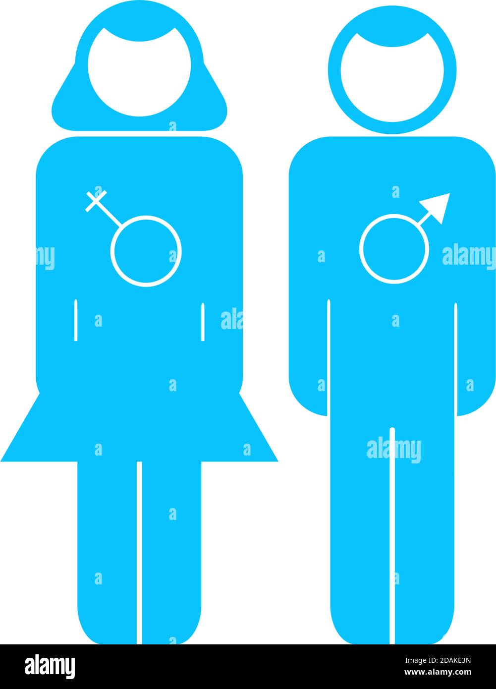 Pair of lovers icon flat. Blue pictogram on white background. Vector ...