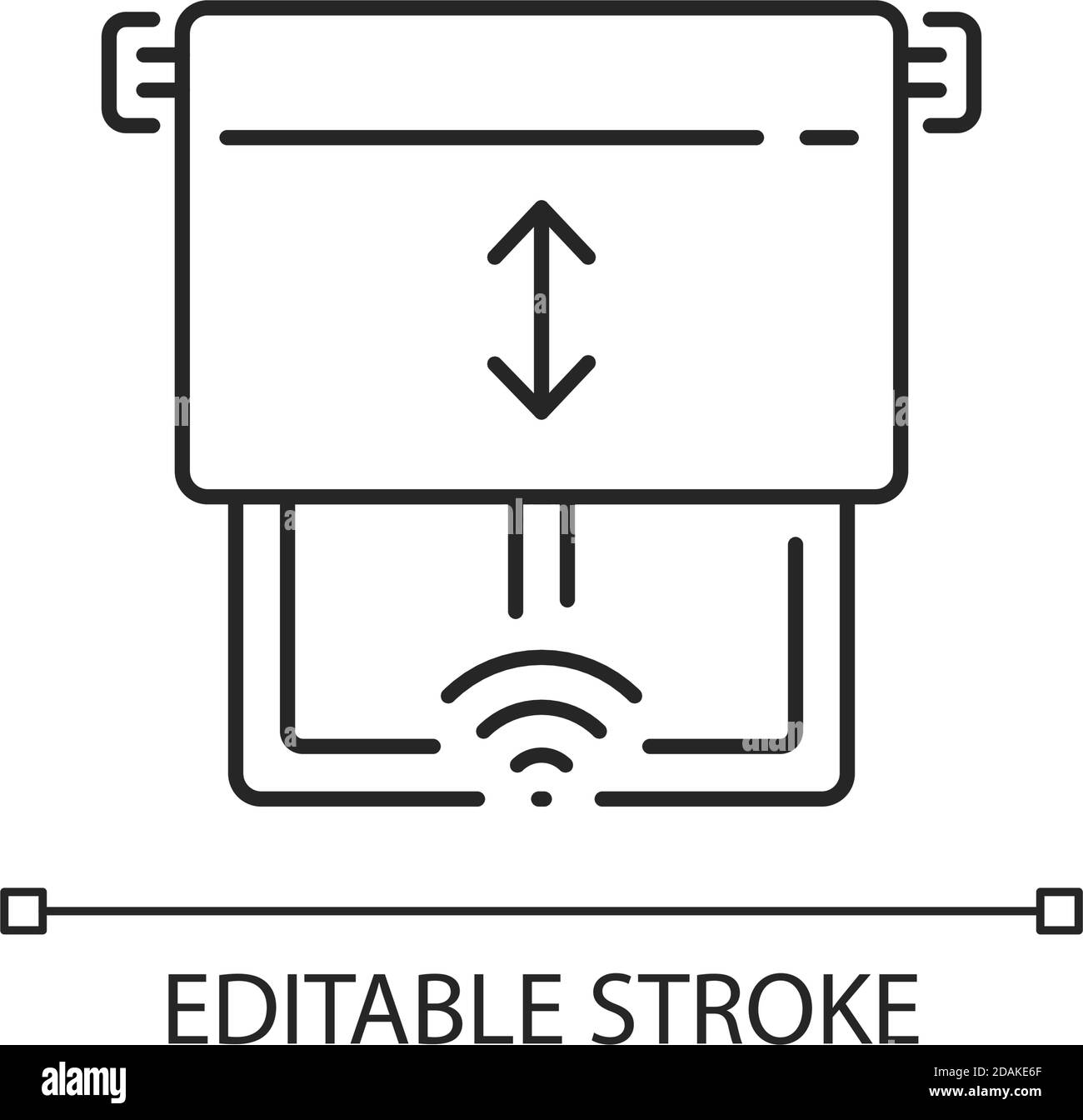 Window blinds sensor linear icon Stock Vector Image & Art - Alamy