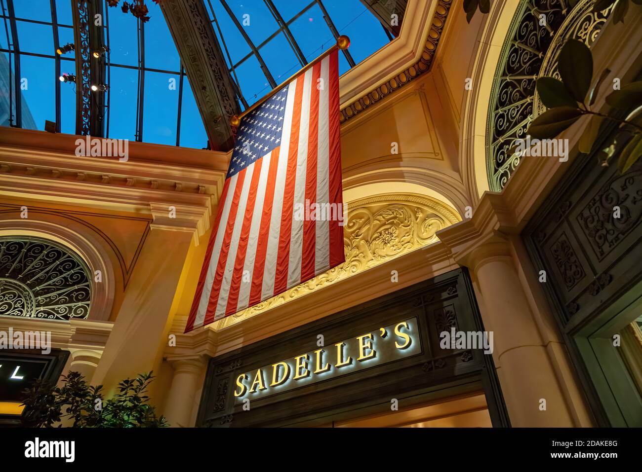 Las Vegas, OCT 30, 2020 - Sadelle's restaurant of the famous Bellagio ...