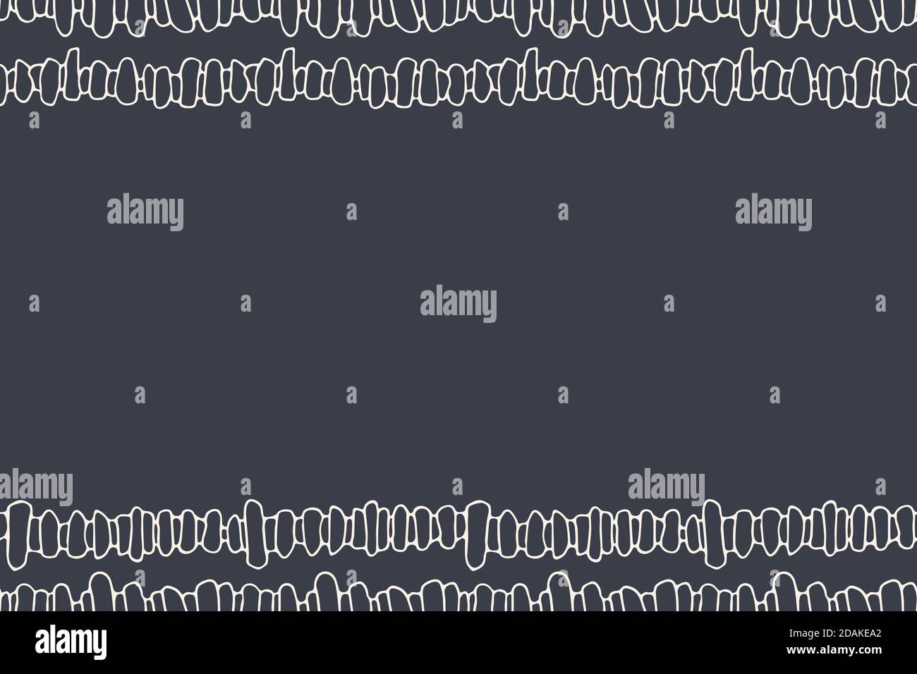 Seamless horizontal border pattern with hand pattern of stones. Doodle ...