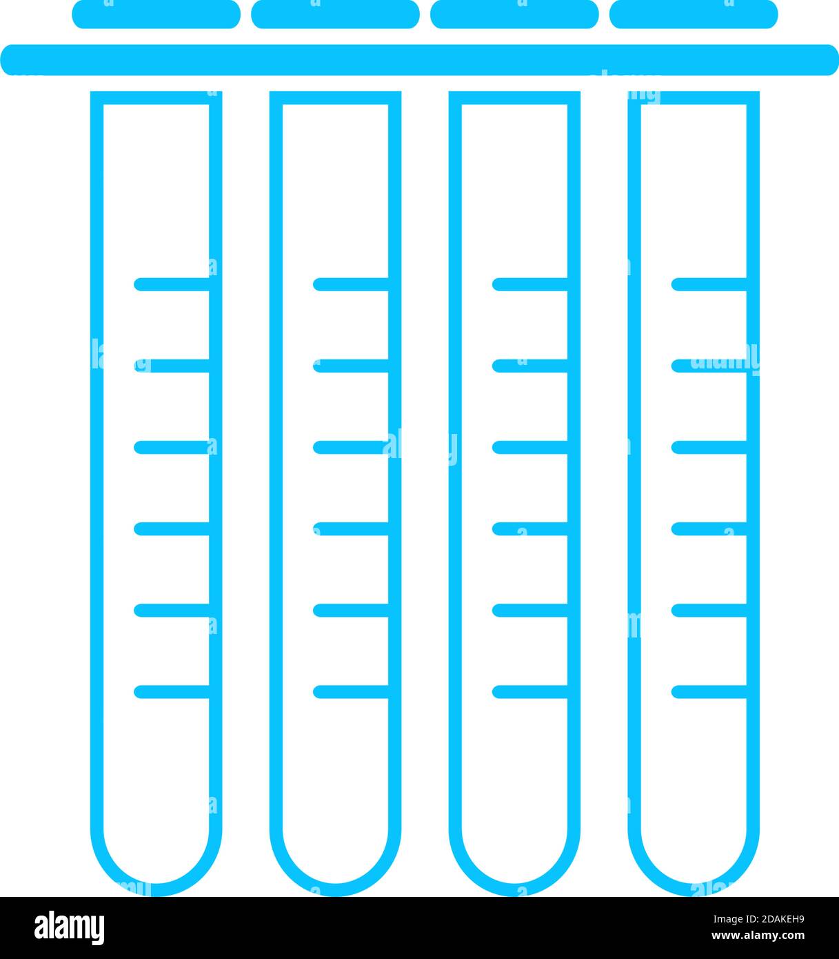 Tubes icon flat. Blue pictogram on white background. Vector ...