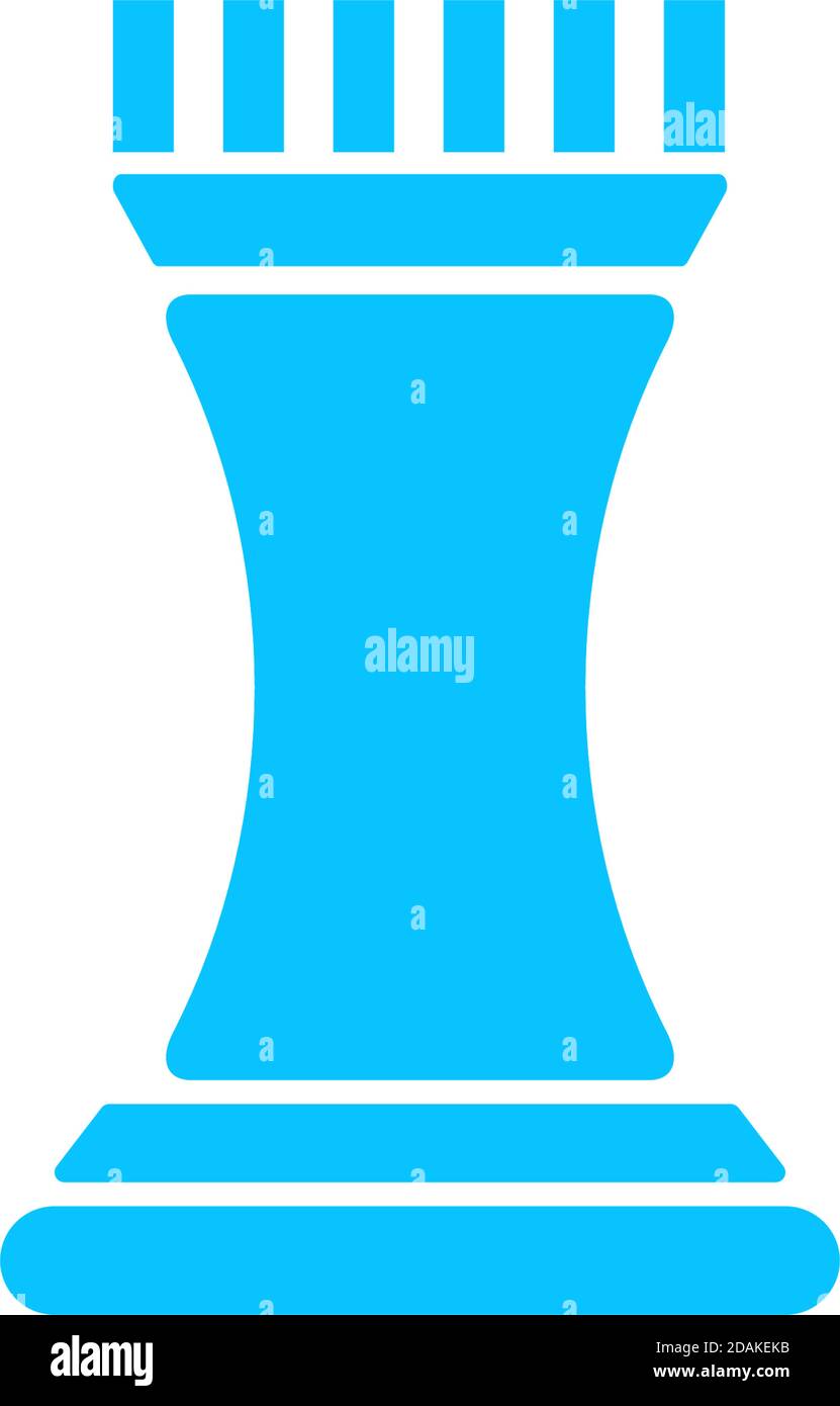 Strategy icon flat. Blue pictogram on white background. Vector ...