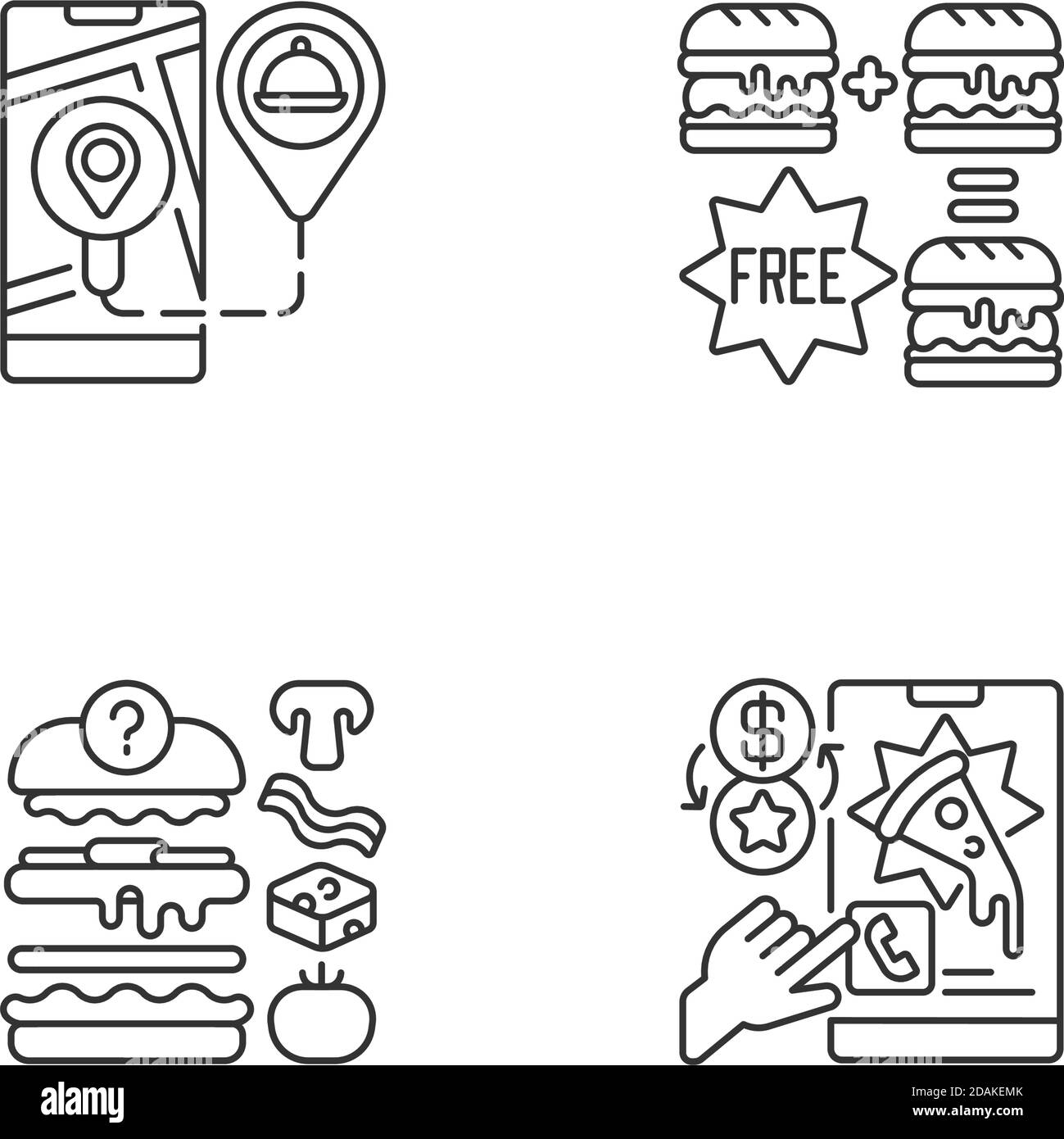 Customer fast food menu Black and White Stock Photos & Images - Alamy